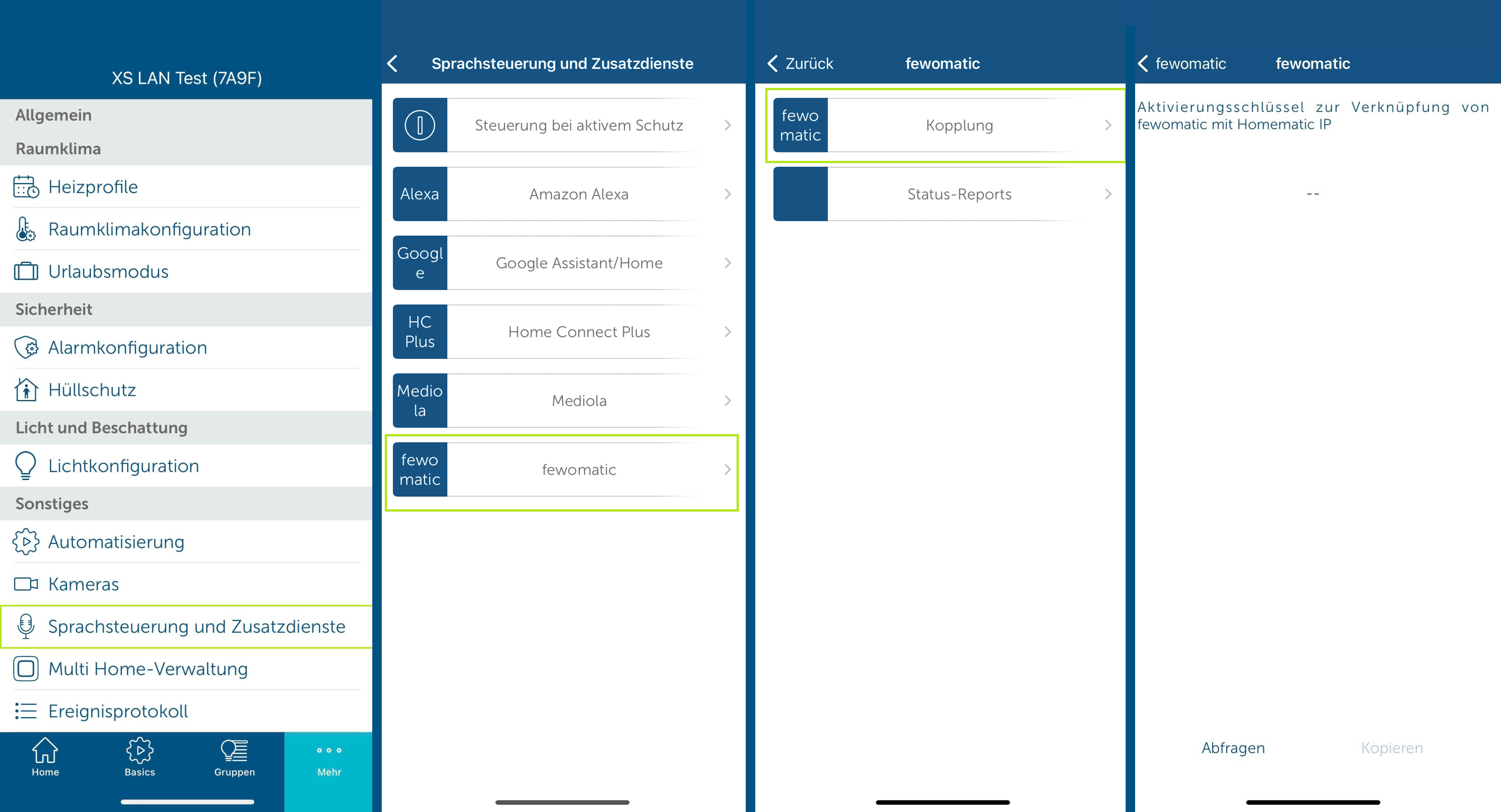 Smarthome Steuerung Fewomatic - Homematic IP Schnittstelle